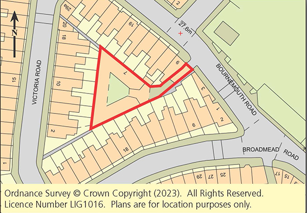 LOT - 177 AUCTION - 244 - FREEHOLD SITE WITH PLANNING FOR FOUR FLATS