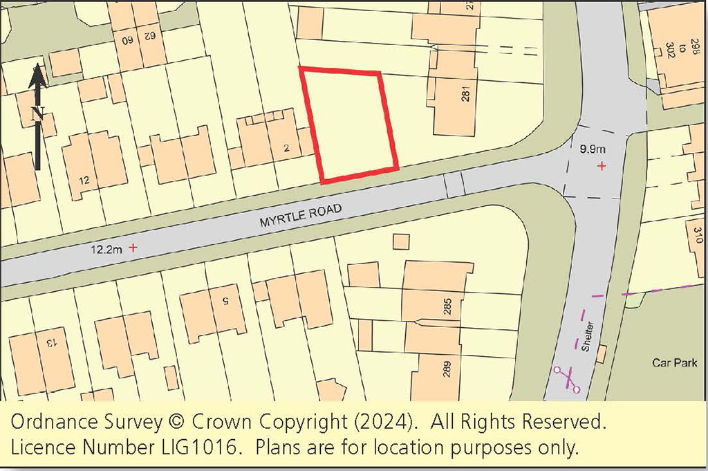LOT - 117 AUCTION - 250 - PLOT WITH PLANNING FOR TWO SEMI-DETACHED HOUSES